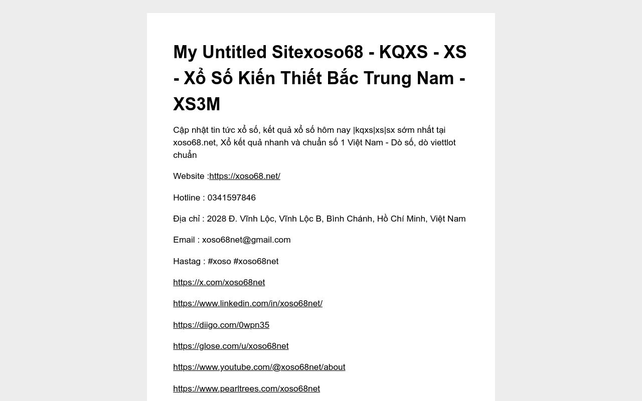 xoso68 - KQXS - XS - Xổ Số Kiến Thiết Bắc Trung Nam - XS3M
